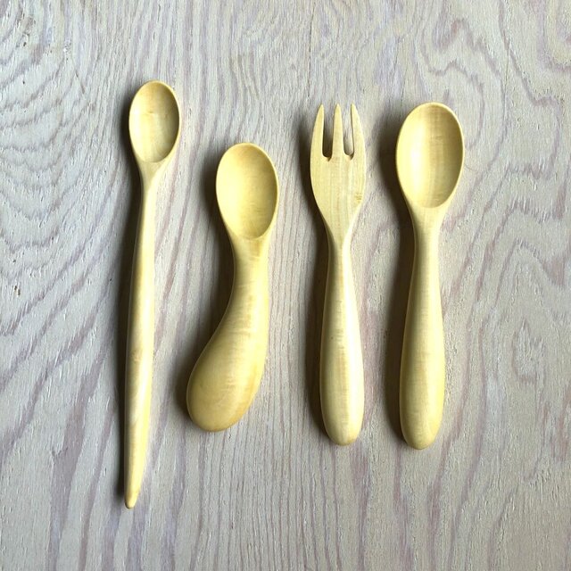 日本の木で作ったBaby4本セット 【ミカンの木】b4-5 | iichi ハンドメイド・アンティーク・食品・ギフト・手作り