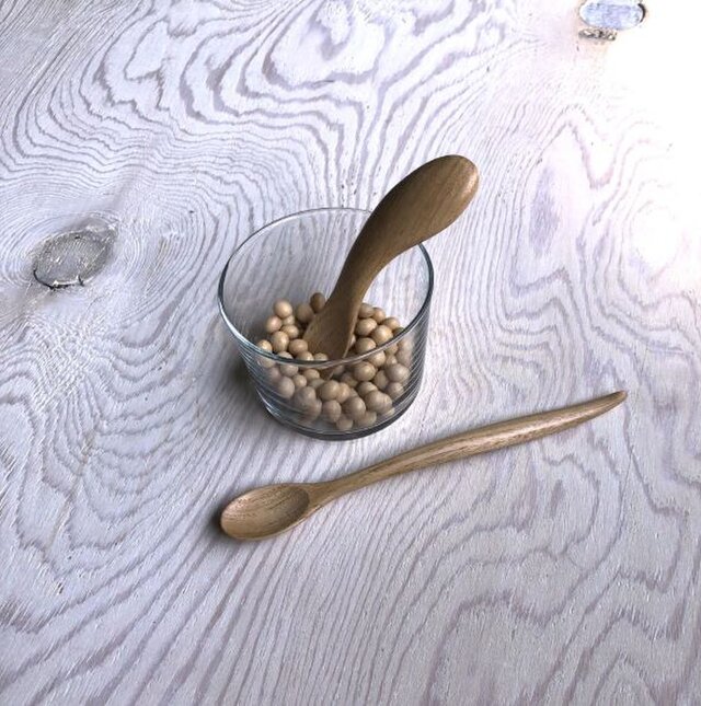 日本の木で作ったBabyスプーン&ママスプーンセット 【くりの木】bm-11 | iichi ハンドメイド・クラフト作品・手仕事品の通販