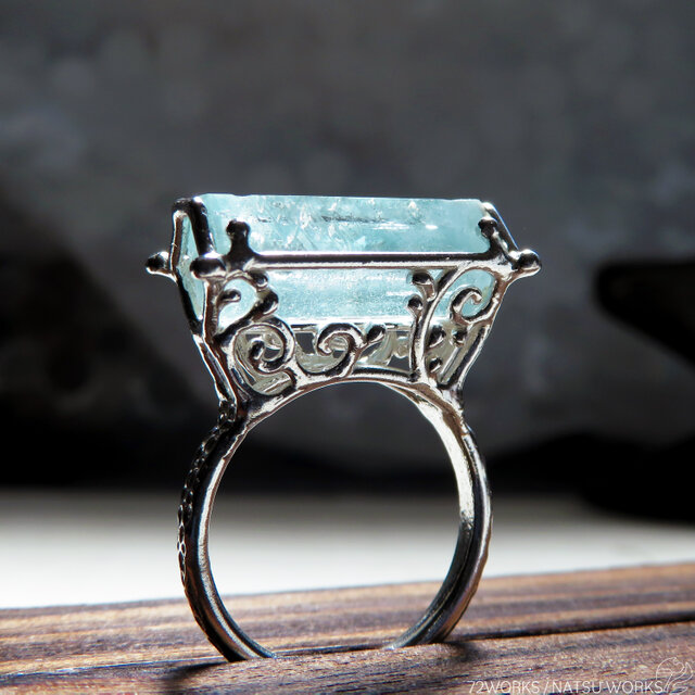 アクアマリン リング / Rough Aquamarine Ring | iichi ハンドメイド・アンティーク・食品・ギフト・手作り