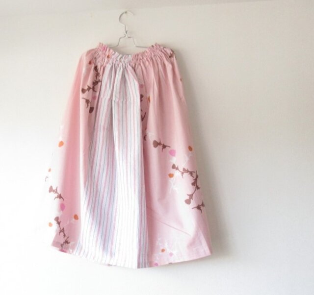 ☆浴衣ミディロングスカート☆パッチワーク♪/32ys59 | iichi ハンドメイド・アンティーク・食品・ギフト・手作り