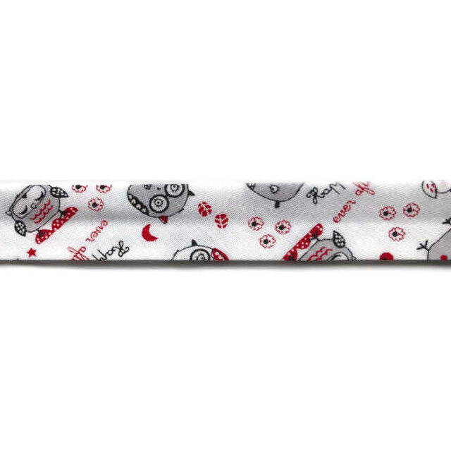 スペイン バイアステープ1mX18mm フクロウ ホワイト 鳥 バード M-0293 | iichi 日々の暮らしを心地よくするハンドメイドやアンティークのマーケットプレイス