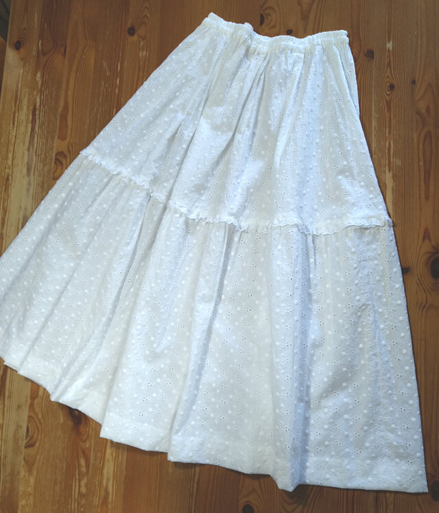 75cm丈 綿レースペチスカ オフ白 | iichi ハンドメイド・アンティーク・食品・ギフト・手作り