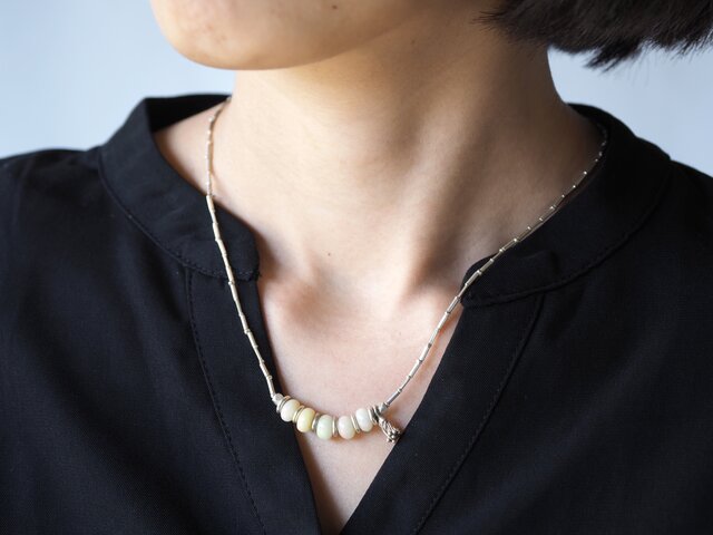 -Opal- silver necklace | iichi 日々の暮らしを心地よくするハンドメイドやアンティークのマーケットプレイス