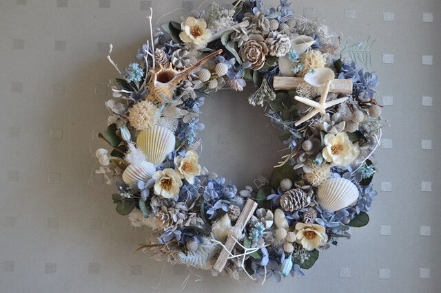 海の花wreath | iichi ハンドメイド・アンティーク・食品・ギフト・手作り
