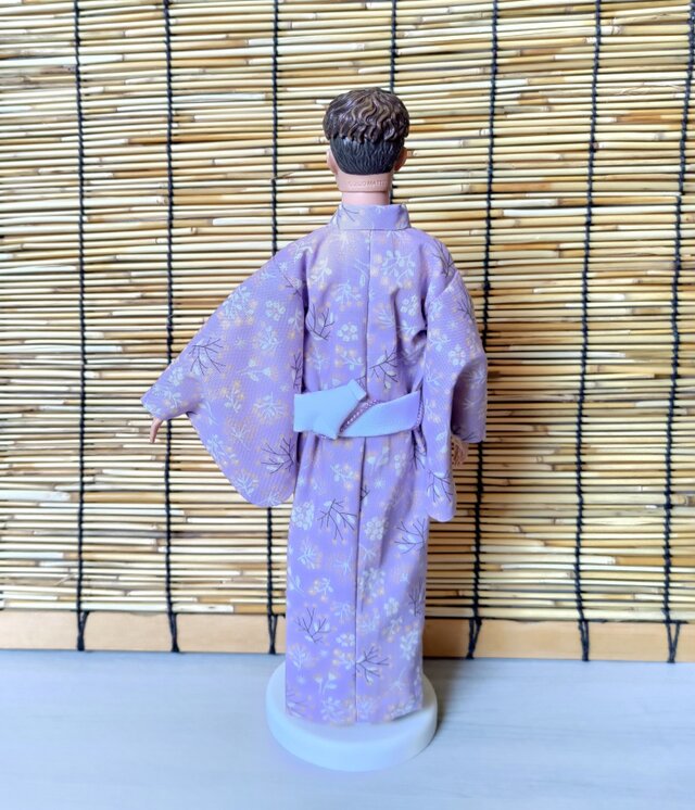 「Nordic…森の秘密/パープル」30cm男子ドール浴衣 | iichi ハンドメイド・クラフト作品・手仕事品の通販