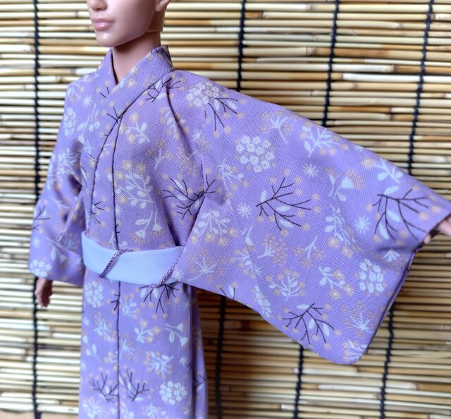 「Nordic…森の秘密/パープル」30cm男子ドール浴衣 | iichi ハンドメイド・クラフト作品・手仕事品の通販