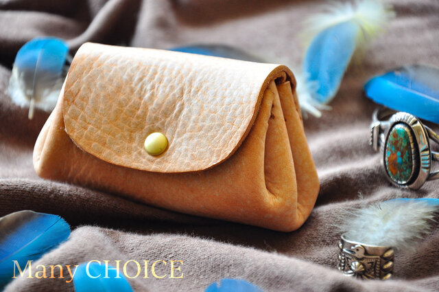 イタリアンバケッタレザー・アラスカ・アコーディオンコインキーケースミニ（ナチュラル） | iichi 日々の暮らしを心地よくするハンドメイドやアンティークのマーケットプレイス