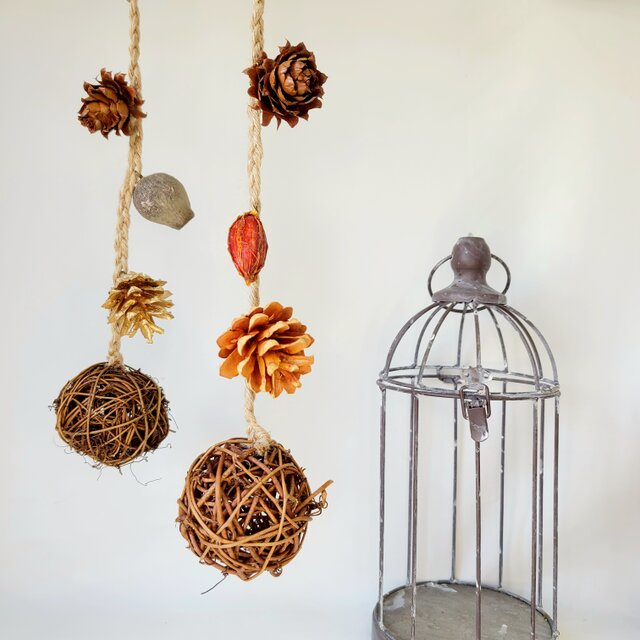 【ratan】ナチュラルガーランド アンティーク ボタニカル | iichi ハンドメイド・アンティーク・食品・ギフト・手作り