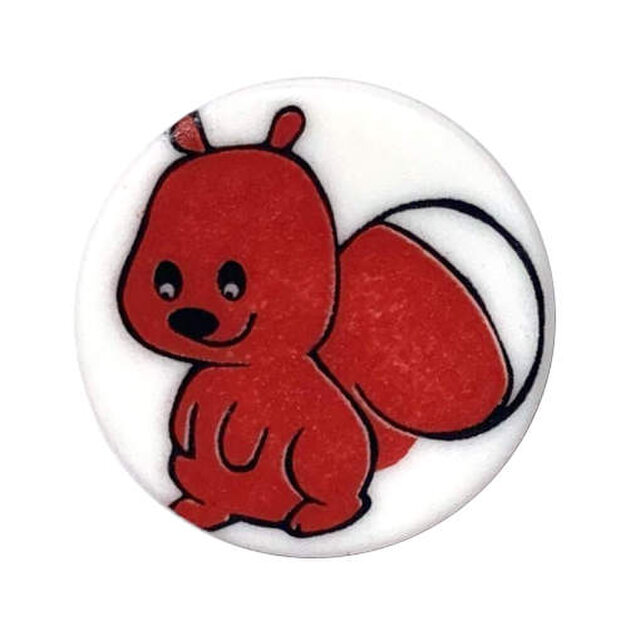 ドイツ プラスチック ボタン りすさん ホワイトL2個 DB 動物 B-2408 | iichi ハンドメイド・アンティーク・食品・ギフト・手作り