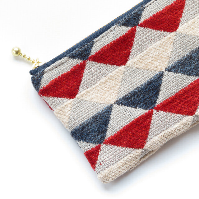 【vistosa(ﾋﾞｽﾄｰｻ)】スペイン生地ミニポーチ（トリコロール） | iichi ハンドメイド・アンティーク・食品・ギフト・手作り