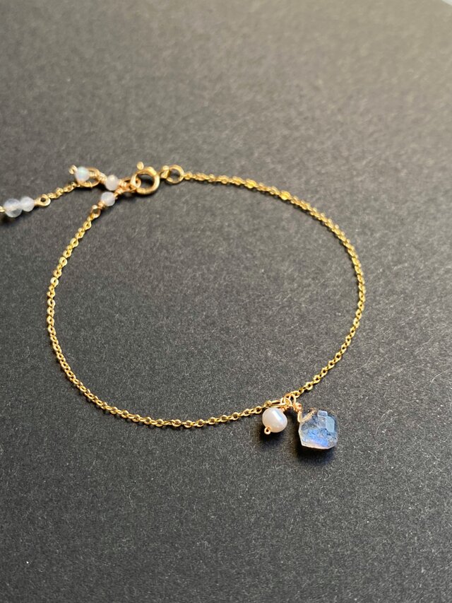 再販【碧に魅せられて】ラブラドライトのブレスレット ac/252 | iichi ハンドメイド・アンティーク・食品・ギフト・手作り