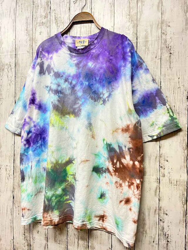 タイダイ染め ビッグシルエット Tシャツ XLサイズ ミックス Hippies Dye HD19-93 | iichi ハンドメイド・アンティーク・食品・ギフト・手作り