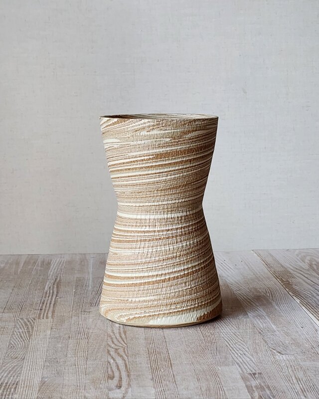 Red and white neriage vase [R149] | iichi ハンドメイド・アンティーク・食品・ギフト・手作り
