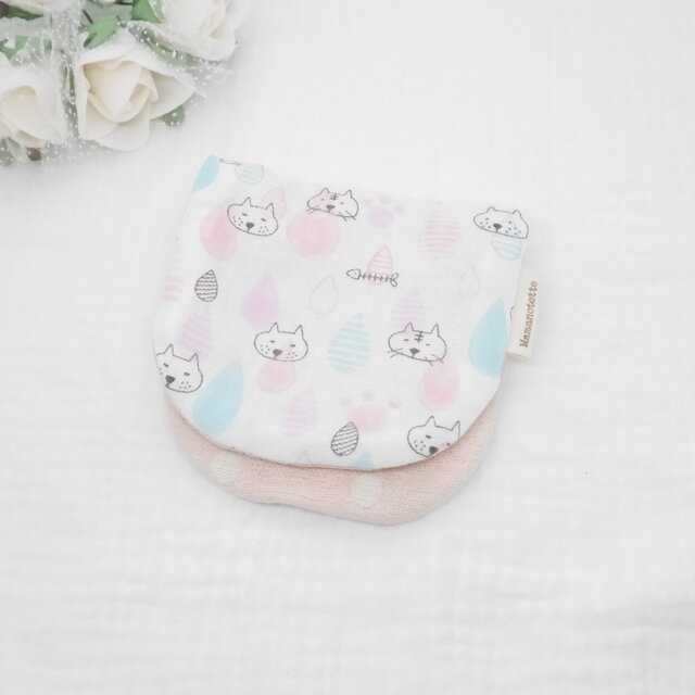にゃんこしずく3枚セット｜8重ガーゼハンカチ｜10×20cm｜Gauze Fabric | iichi ハンドメイド・アンティーク・食品・ギフト・手作り