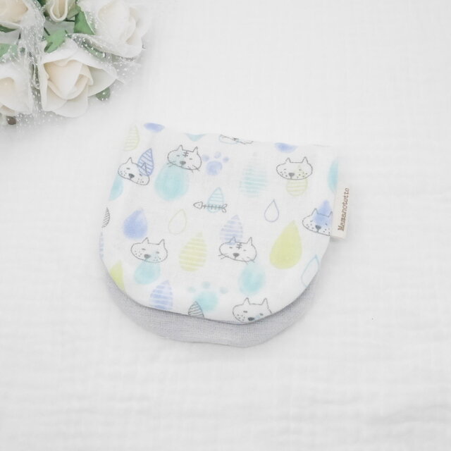 にゃんこしずく3枚セット｜8重ガーゼハンカチ｜10×20cm｜Gauze Fabric | iichi ハンドメイド・アンティーク・食品・ギフト・手作り