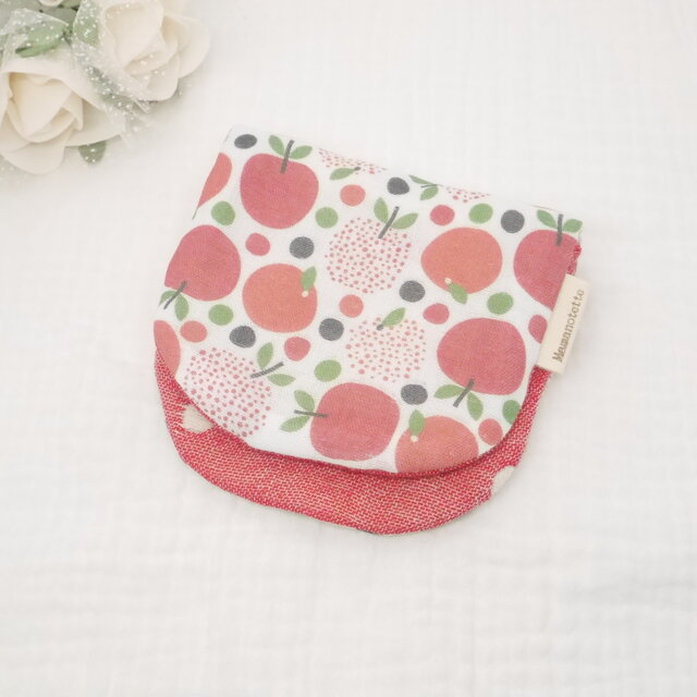 りんご2枚セット｜8重ガーゼハンカチ｜10×20cm｜Gauze Fabric | iichi ハンドメイド・アンティーク・食品・ギフト・手作り