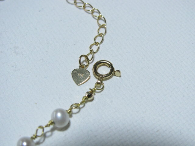 k18YG*ザンビア産エメラルド＆淡水パールのブレスレット | iichi ハンドメイド・アンティーク・食品・ギフト・手作り