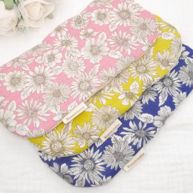 エレガントフラワー3枚セット｜8重ガーゼハンカチ｜10×20cm｜Gauze Fabric | iichi ハンドメイド・アンティーク・食品・ギフト・手作り