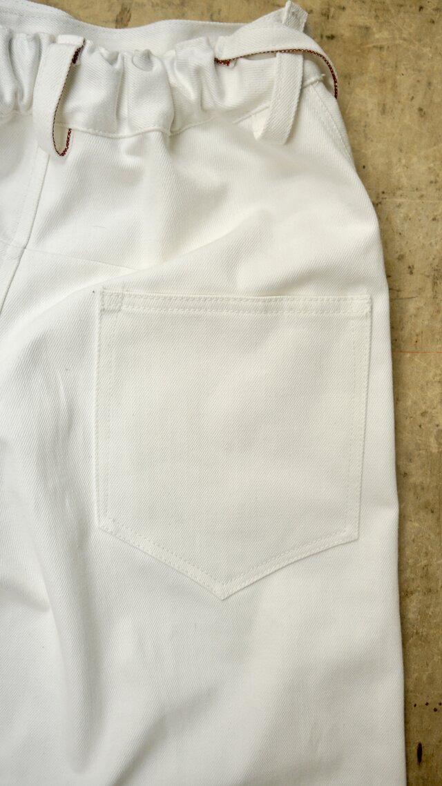 細めのサルエル 201 ホワイトデニムver. | iichi ハンドメイド・アンティーク・食品・ギフト・手作り