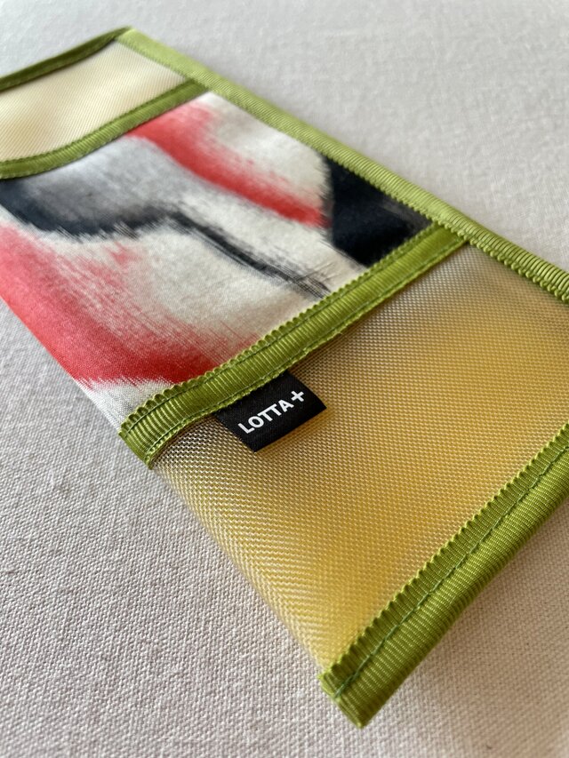 銘仙メッシュマスク、チケットケース・グリーン雲 | iichi ハンドメイド・アンティーク・食品・ギフト・手作り