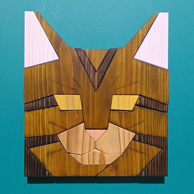 木目が美しい猫の木製壁掛けアート【サバトラ・キジトラ】 | iichi - ハンドメイド・アンティーク・食品・ギフト・手作り