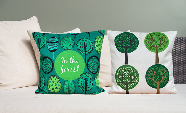 森のクッション In the forest Ⅱ －ヒノキの香り－ | iichi 日々の暮らしを心地よくするハンドメイドやアンティークのマーケットプレイス