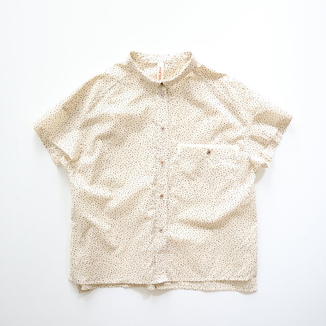 chibi-collar shirt (beige dot) | iichi ハンドメイド・アンティーク・食品・ギフト・手作り