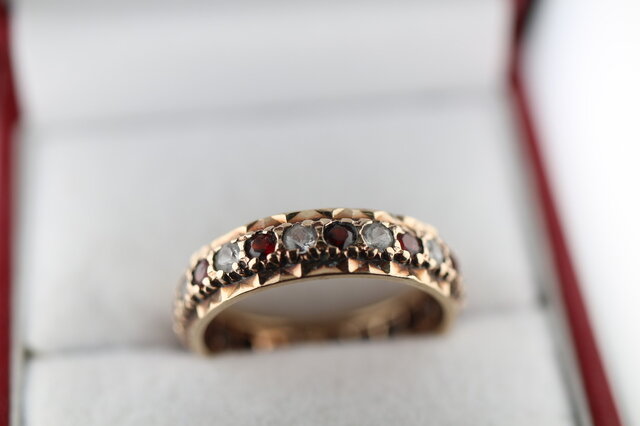 英国 ゴールド ビンテージ ヴィンテージ 指輪 リング ガーネット 純金率 375 ジュエリー レディース J122 | iichi ハンドメイド・アンティーク・食品・ギフト・手作り