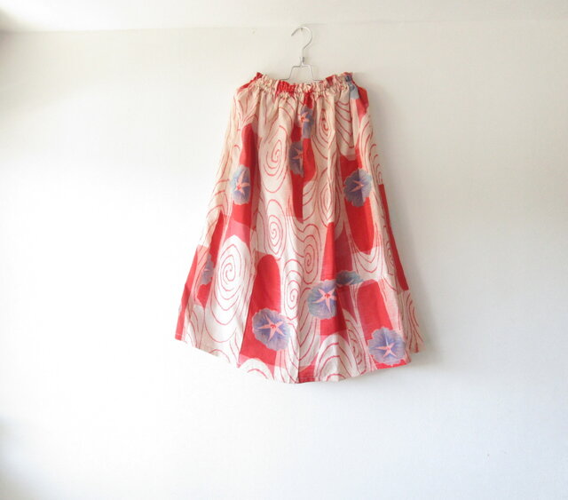 ☆夏着物スカート☆アサガオ柄♪ | iichi - ハンドメイド・アンティーク・食品・ギフト・手作り
