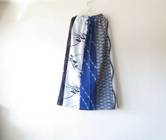 ☆浴衣ロングスカート☆パッチワーク♪ | iichi 日々の暮らしを心地よくするハンドメイドやアンティークのマーケットプレイス