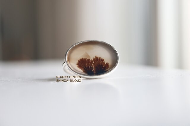 [botanical artのdendritic agate]ring | iichi 日々の暮らしを心地よくするハンドメイドやアンティークのマーケットプレイス