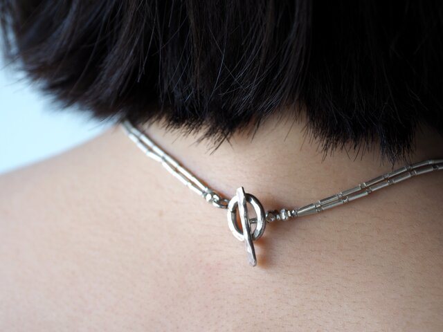 シルバーネックレス -ビブ・ダブル- silver950 | iichi 日々の暮らしを心地よくするハンドメイドやアンティークのマーケットプレイス