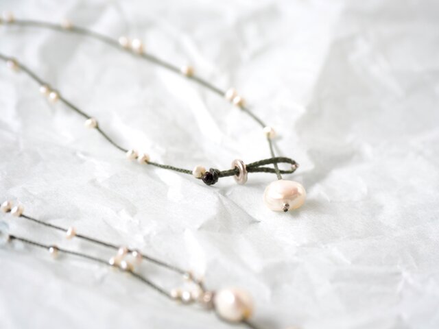 -stone mix- braid necklace | iichi 日々の暮らしを心地よくするハンドメイドやアンティークのマーケットプレイス