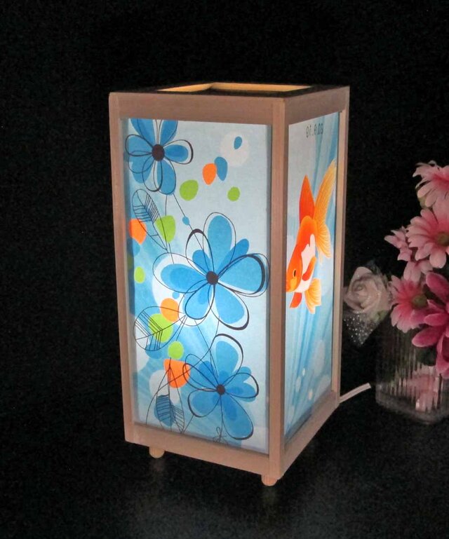 華燭の宿り木／水中花の囁き 桧枠造・LED・厚紙張貼・軽量／GK-066 | iichi ハンドメイド・アンティーク・食品・ギフト・手作り