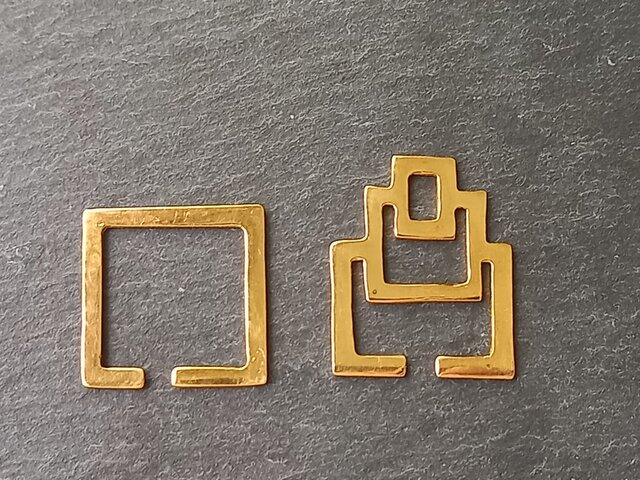 真鍮 アレンジ イヤーカフ j 3way | iichi ハンドメイド・アンティーク・食品・ギフト・手作り