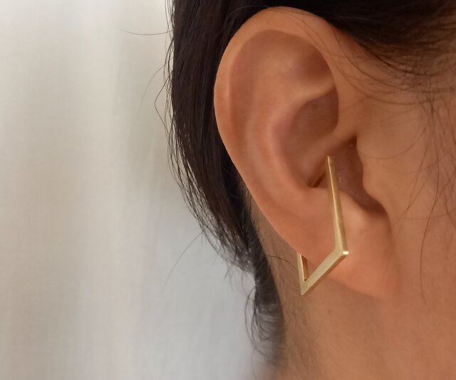 真鍮 アレンジ イヤーカフ j 3way | iichi ハンドメイド・アンティーク・食品・ギフト・手作り