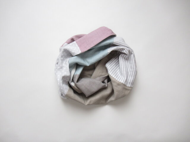 パッチワークのスヌード ダブルガーゼ 38 | iichi ハンドメイド・アンティーク・食品・ギフト・手作り