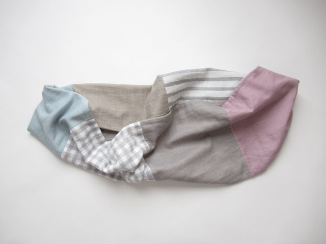 パッチワークのスヌード ダブルガーゼ 38 | iichi ハンドメイド・アンティーク・食品・ギフト・手作り