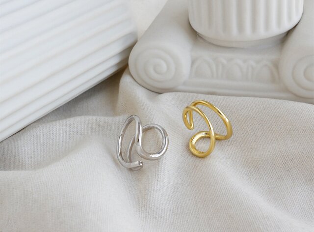 2way大ぶり リバーシブル ダブルラインリング 925のリング フリーサイズ 1本 | iichi 日々の暮らしを心地よくするハンドメイドやアンティークのマーケットプレイス