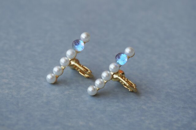 AO + ppp （イヤリング） | iichi 日々の暮らしを心地よくするハンドメイドやアンティークのマーケットプレイス