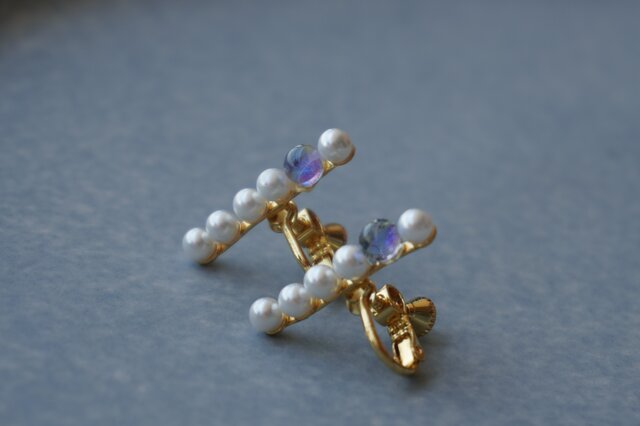 AO + ppp （イヤリング） | iichi 日々の暮らしを心地よくするハンドメイドやアンティークのマーケットプレイス