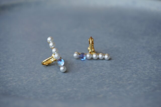 AO + ppp （イヤリング） | iichi 日々の暮らしを心地よくするハンドメイドやアンティークのマーケットプレイス