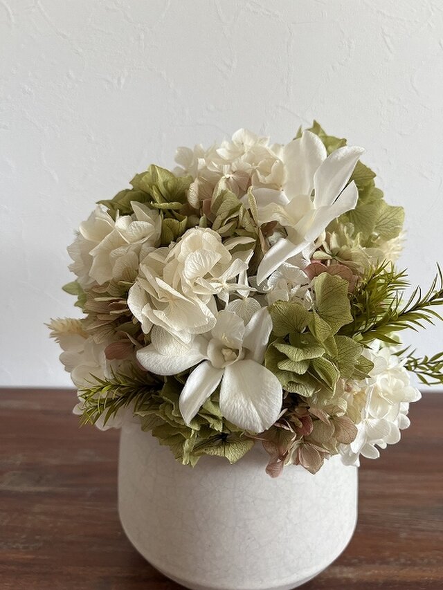 Denphale / デンファレ（秋色） ポットアレンジⓁ | iichi 日々の暮らしを心地よくするハンドメイドやアンティークのマーケットプレイス