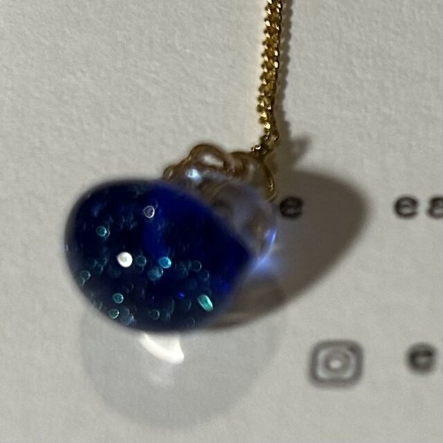 長さ調節可能 チェーンピアス OCEAN BLUE | iichi 日々の暮らしを心地よくするハンドメイドやアンティークのマーケットプレイス