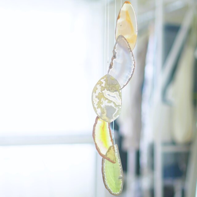 天然石瑪瑙風鈴 - Sleep Twice メノウのヒーリングチャイム ウィンドチャイム | iichi ハンドメイド・アンティーク・食品・ギフト・手作り