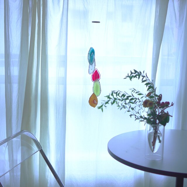 天然石瑪瑙風鈴 - Flower Bouquet 02 メノウのヒーリングチャイム ウィンドチャイム | iichi ハンドメイド・アンティーク・食品・ギフト・手作り