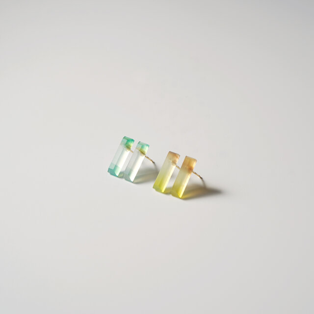 K10YG 天然石ピアス【 Agate】 | iichi ハンドメイド・アンティーク・食品・ギフト・手作り