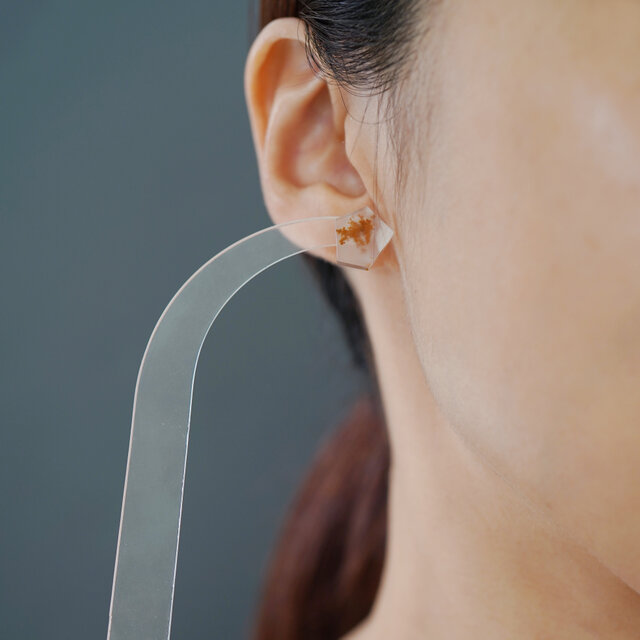 K10YG 天然石ピアス【 Agate】 | iichi 日々の暮らしを心地よくするハンドメイドやアンティークのマーケットプレイス