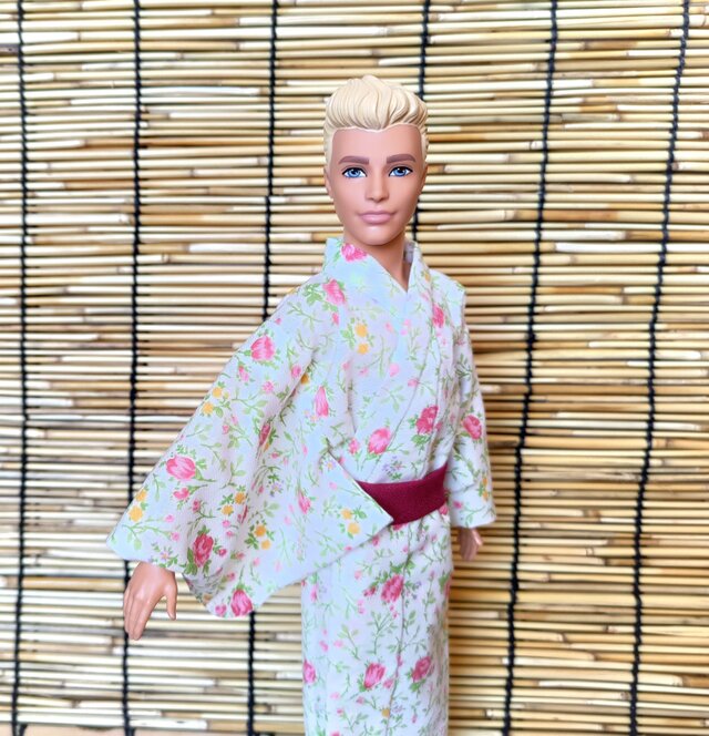 「クラシカル・ローズ/紅薔薇」30cm男子ドール浴衣 | iichi ハンドメイド・アンティーク・食品・ギフト・手作り