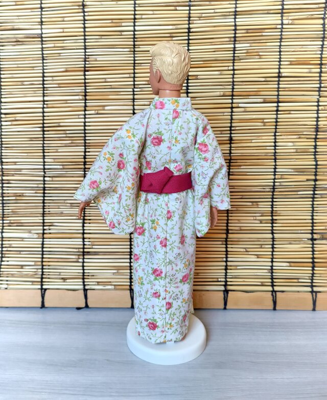 「クラシカル・ローズ/紅薔薇」30cm男子ドール浴衣 | iichi ハンドメイド・アンティーク・食品・ギフト・手作り